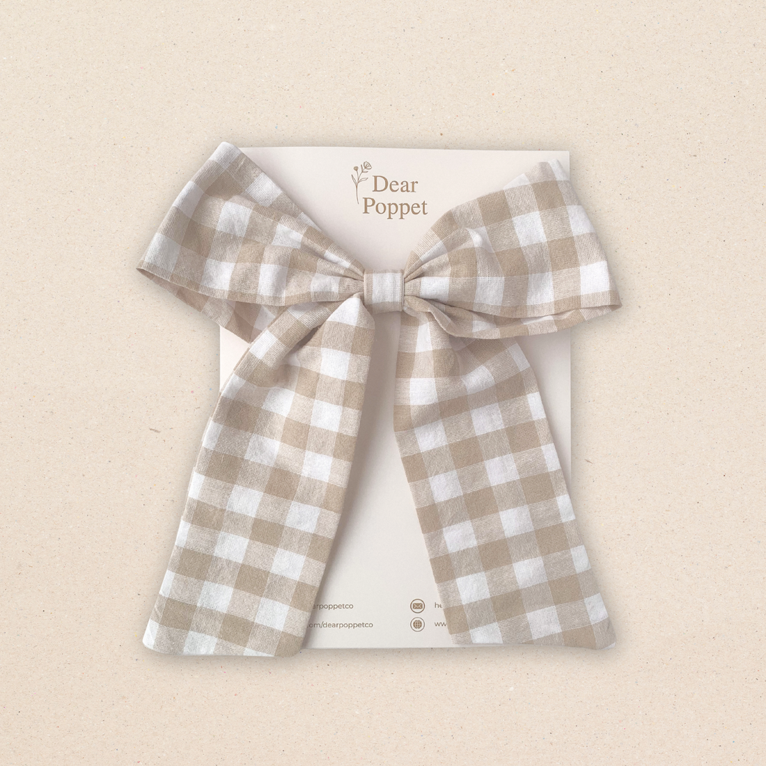 Statement Bow Clip - Birch | Honeywood by Dear Poppet